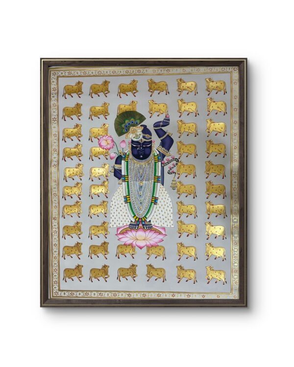 Shrinath Ji’s Grace - Pichwai Painting on Cotton Cloth